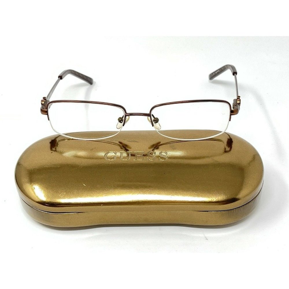 Guess Gu 2256 Semi Rimless Eyeglasses Brown Frames 52… - Gem